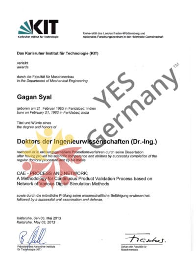 Dr.-Ing Gagan Syal | CEO - YES Germany | YES Germany